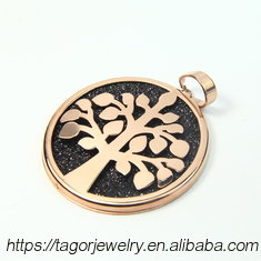 China Fashion High Quality Fashion Stainless Steel Round Shapped Necklace Pendant LPR364 supplier