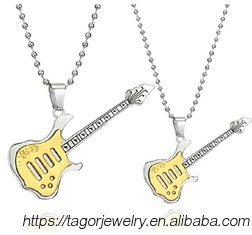 China New Fashion Tagor Jewelry 316L Stainless Steel couple Pendant Necklace TYGN305 supplier
