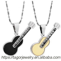 China New Fashion Tagor Jewelry 316L Stainless Steel couple Pendant Necklace TYGN326 supplier