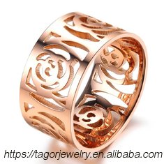 China Tagor Jewelry Super Fashion 316L Stainless Steel Ring TYGR030 supplier