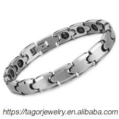 China New Super Fashion Tagor Jewelry Factory Ceramic Tungsten Series Bracelet TYWB083 supplier