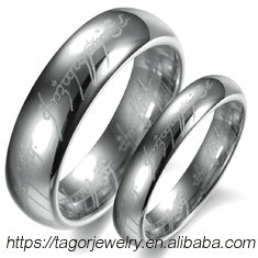 China New Super Fashion Tagor Jewelry Factory Ceramic Tungsten Series couple Rings TYWR055 supplier