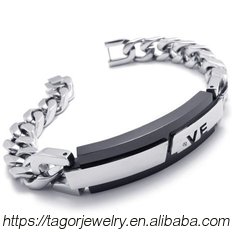 China High Quality Tagor Stainless Steel Jewelry Fashion Men's Casting Bracelet PXB005 supplier