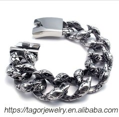China High Quality Tagor Stainless Steel Jewelry Fashion Men's Casting Bracelet PXB007 supplier