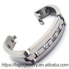 China High Quality Tagor Stainless Steel Jewelry Fashion Men's Casting Bracelet PXB150 supplier