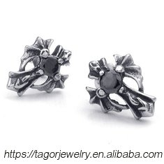 China Fashion High Quality Tagor Jewelry Stainless Steel Earring Studs Earrings PPE001 supplier