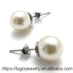 China Fashion High Quality Tagor Jewelry Stainless Steel Earring Studs Earrings PPE016 supplier