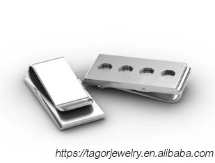 China Top Quality 316L Stainless Steel Tagor Jewelry Trendy Men's Gift Money Clip ADM07 supplier