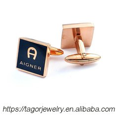 China Tagor Jewelry Regular Inventory High Quality Hot 316L Stainless Steel Cuff Links CQK44 supplier