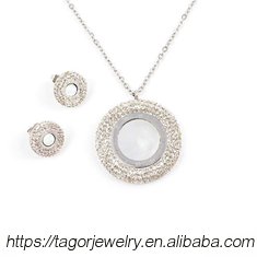China South American Fashion Stainless Steel Earrings With Matched Pendant Necklace Set CQT9 supplier