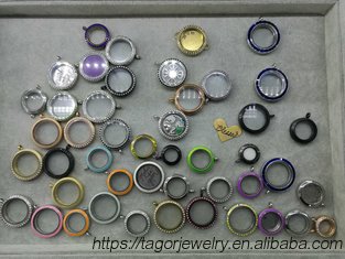 China Full Collection of Classic 316L Stainless Steel Magnetic Screw Opening Glass Floating Lockets,Various Sizes and Shapes supplier