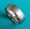 Cobalt Chrome 8MM Double Grooves Middle Satin Finish Wedding Band Ring,White Gold Color supplier